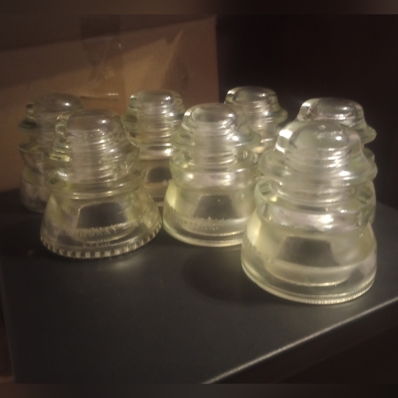 Hemingray | Other | Vintage Clear Glass Insulators Armstrong Glass ...